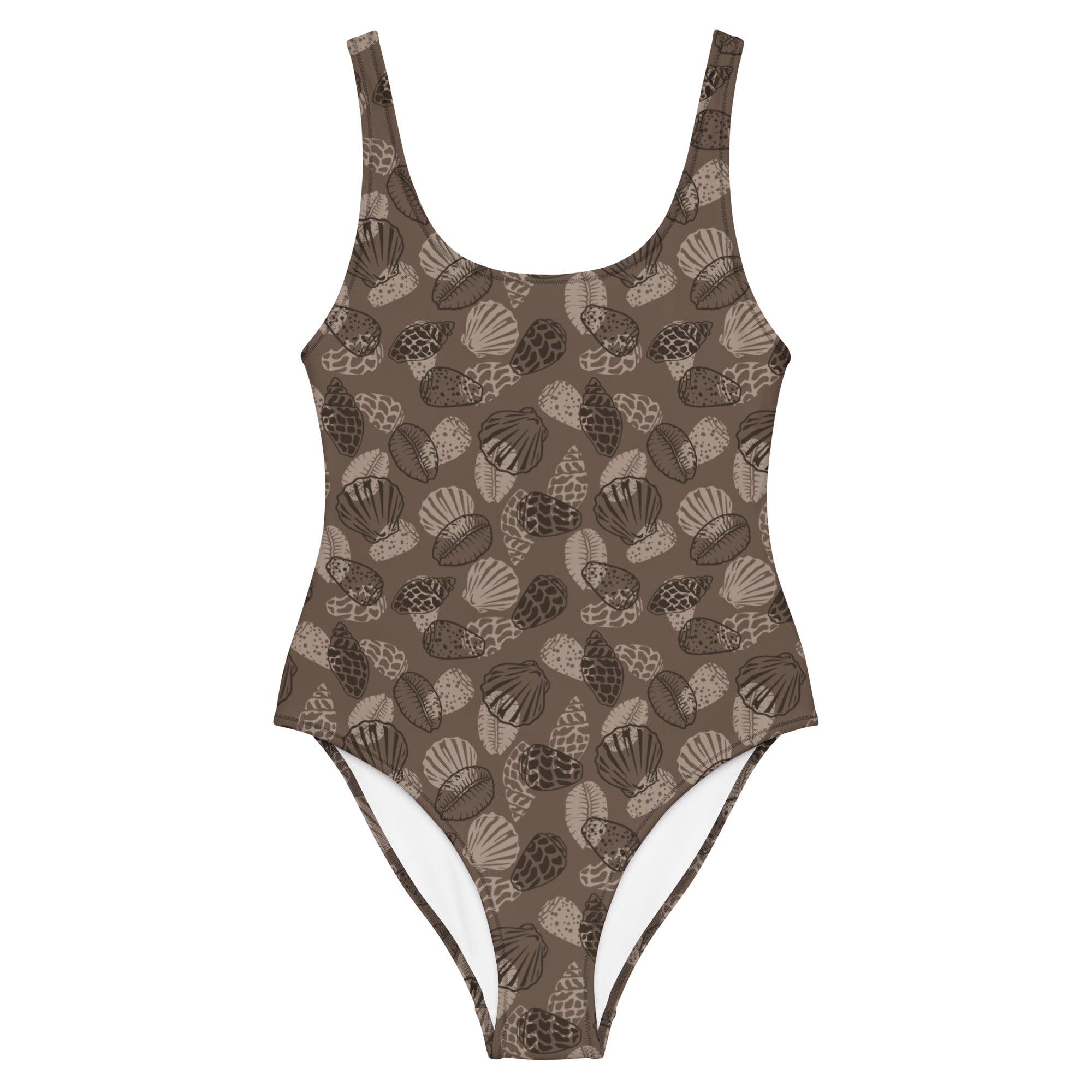 Dark Brown Seashell One-Piece – Kaimahie Creatives