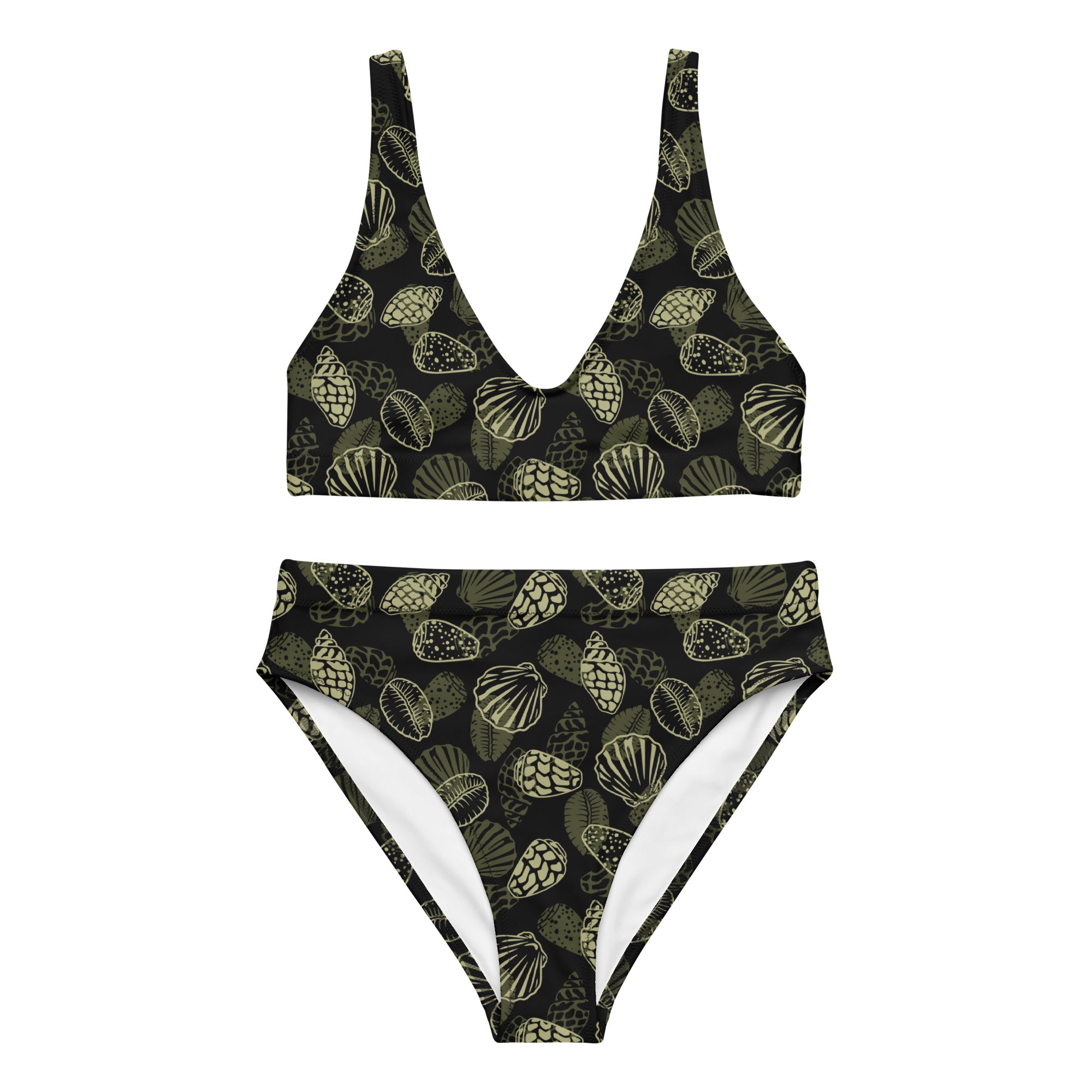 Black Seashell Midrise 2 piece bikini – Kaimahie Creatives