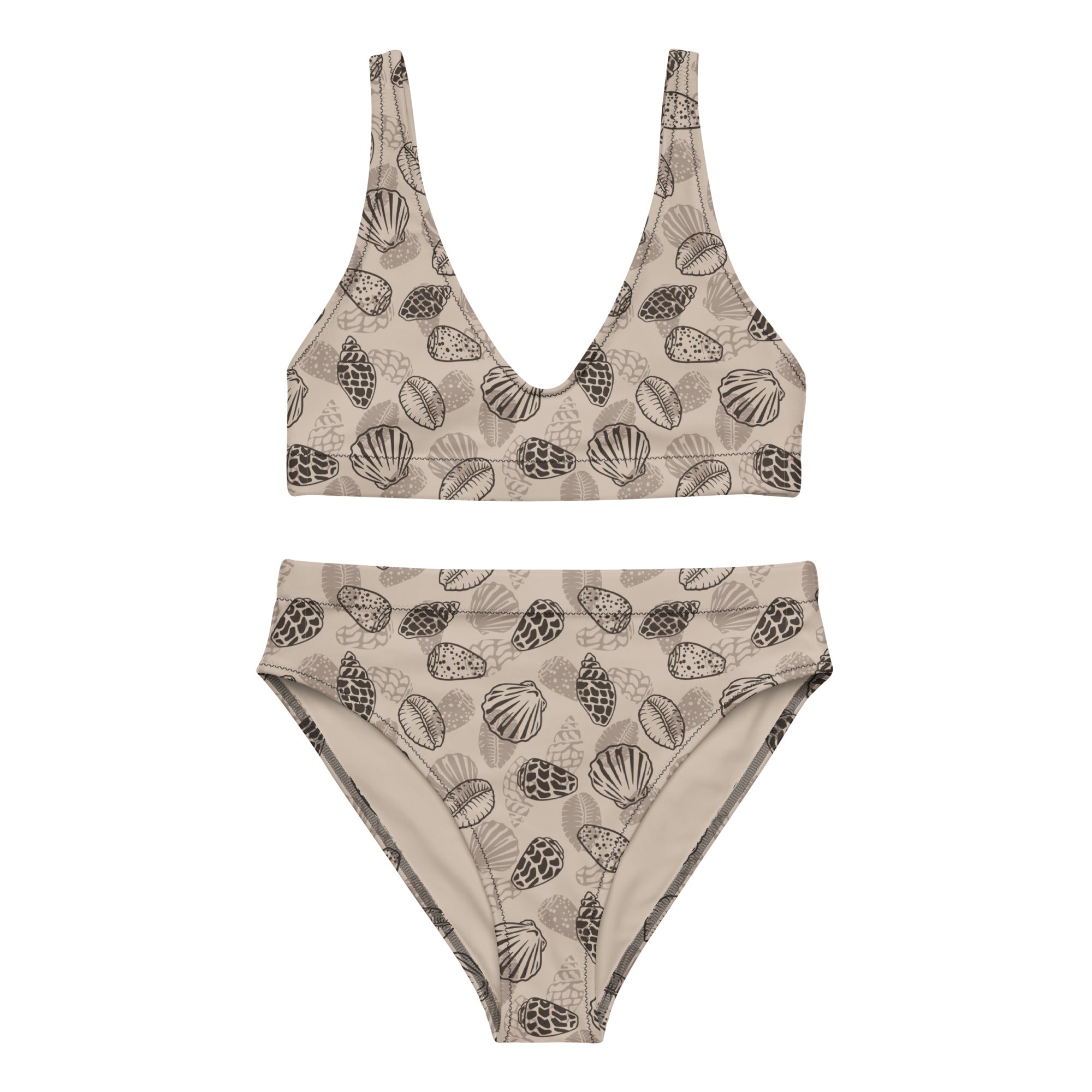 Light Brown Seashell midrise 2 piece bikini – Kaimahie Creatives